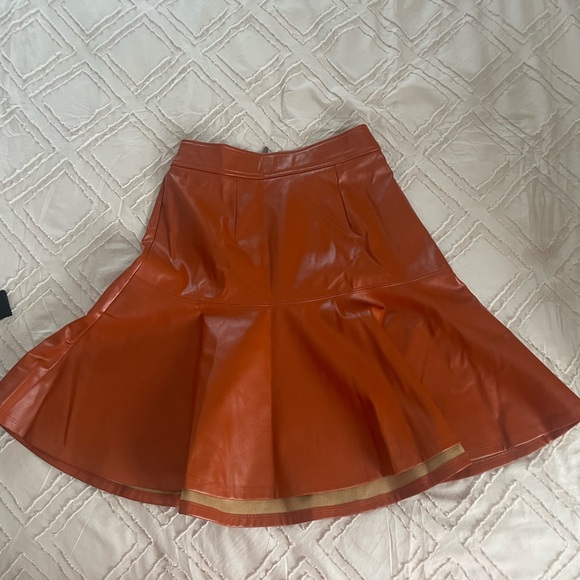VENUS | Skirts | Venus Aline Skirt In Orange And Gold | Poshmark
